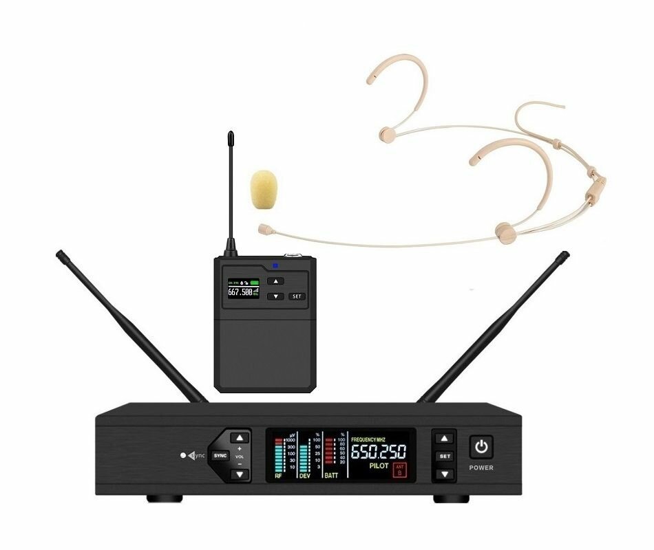UHF Один канал Головной микрофон беспроводной Высокая производительность 6100