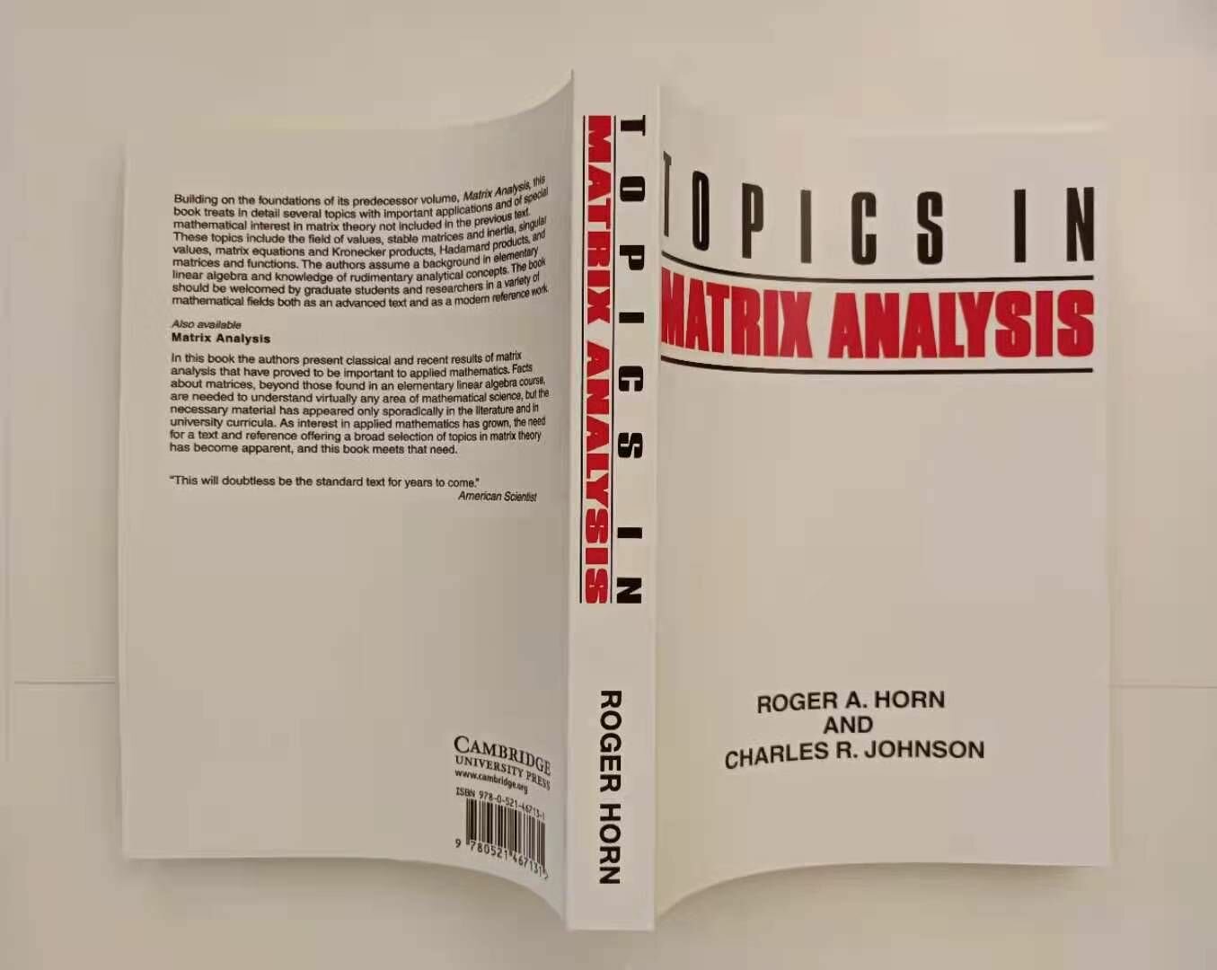 Tcs in Matrix Analysis — фото 1