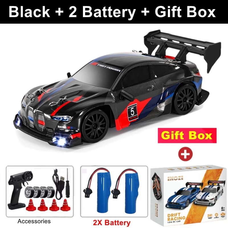 Радиоуправляемая дрифт-машина 4WD 1:24 для детей Черный, Black 2B Box1