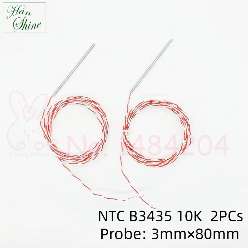 Датчик температуры NTC B3435 10K, 80mm probe