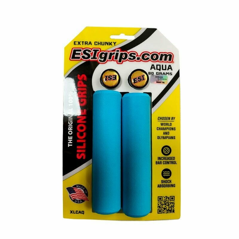 Сделано в США ESI велосипедные ручки Силиконовые захваты EXTRA CHUNKY AQUA голубой цвет морской волны