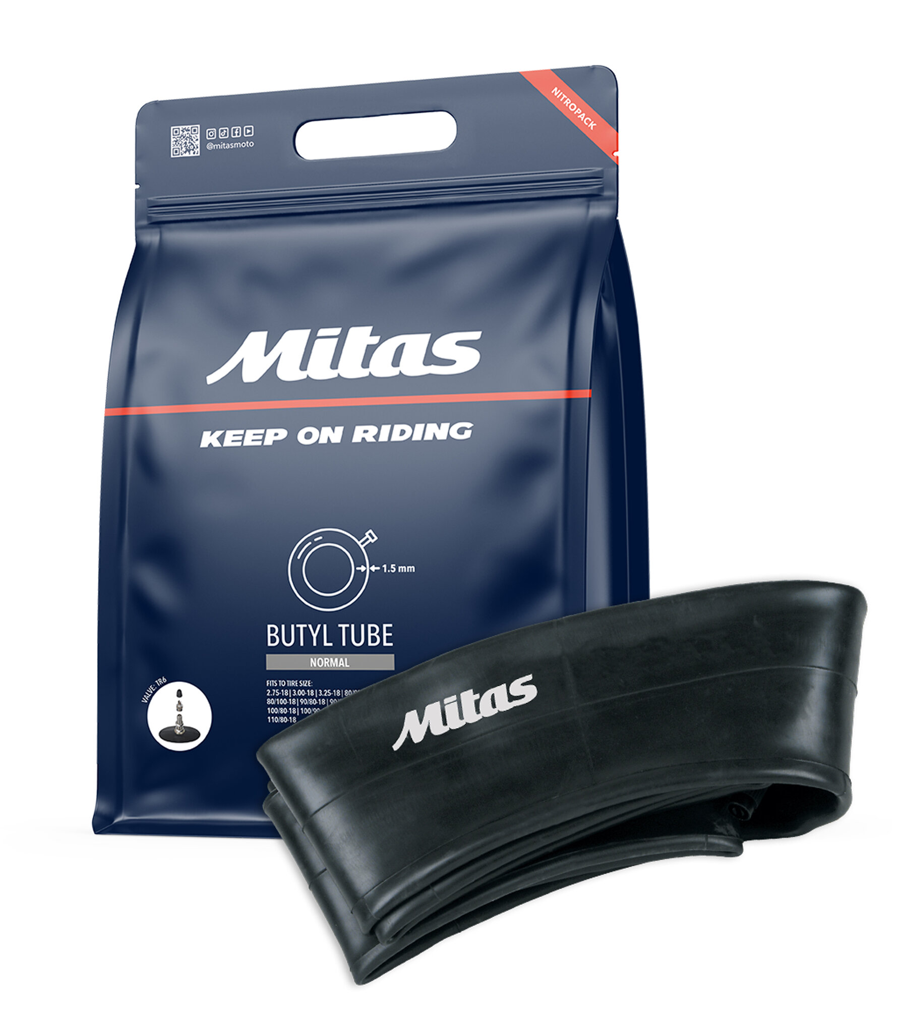 Камера Mitas 4.00- >> 160/60-17 TR6 NORMAL - 1.5MM