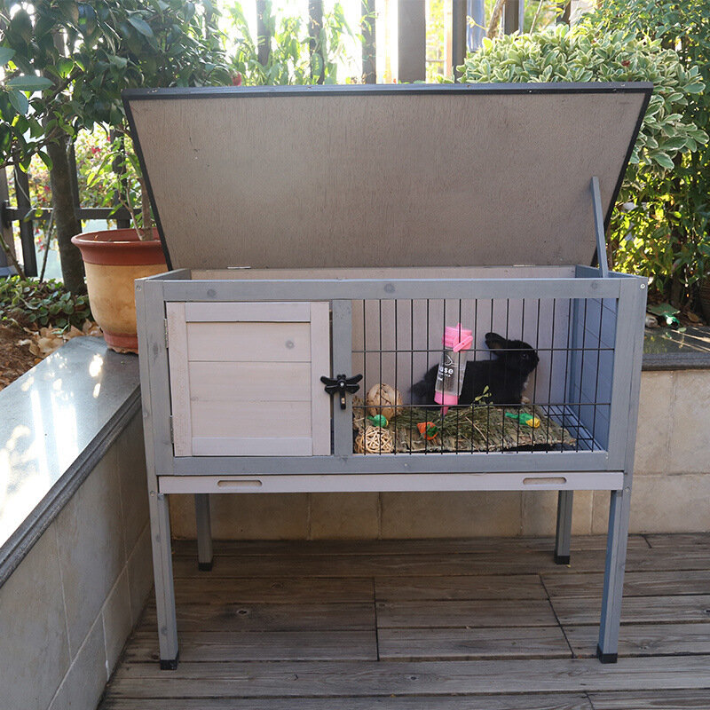 Наружная антисептическая деревянная клетка для кроликов, кроличий домик, курятник