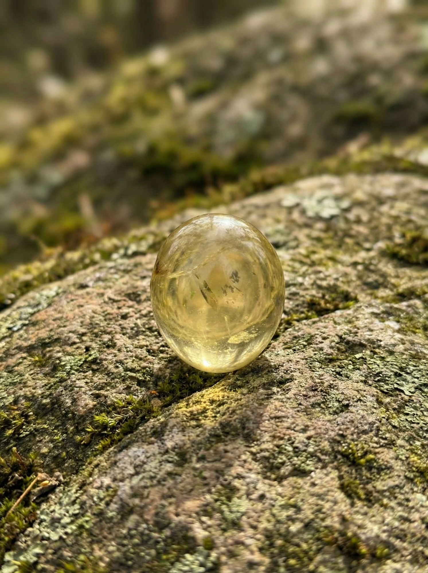 Цитрин Натуральный камень, галтовка, цвет жёлтый, 2-2,5см, 1 штука