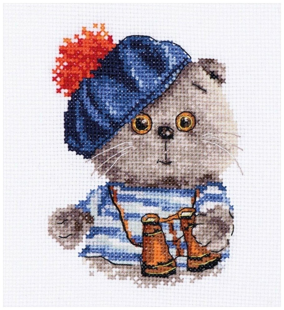 Набор для вышивания Алиса #0-190 Басик моряк, Счетный крест, 10 х 12 см