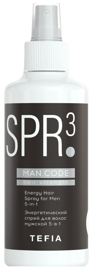 Tefia MAN.CODE Энергетический мужской спрей для волос 5 в 1, 250 мл