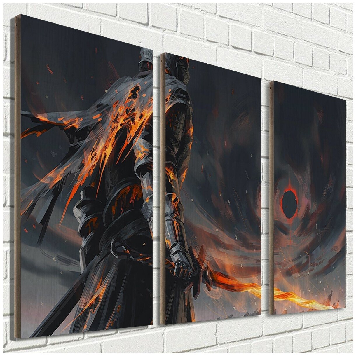 Модульная картина игры dark souls дарк соулс средневековье костер - 2056