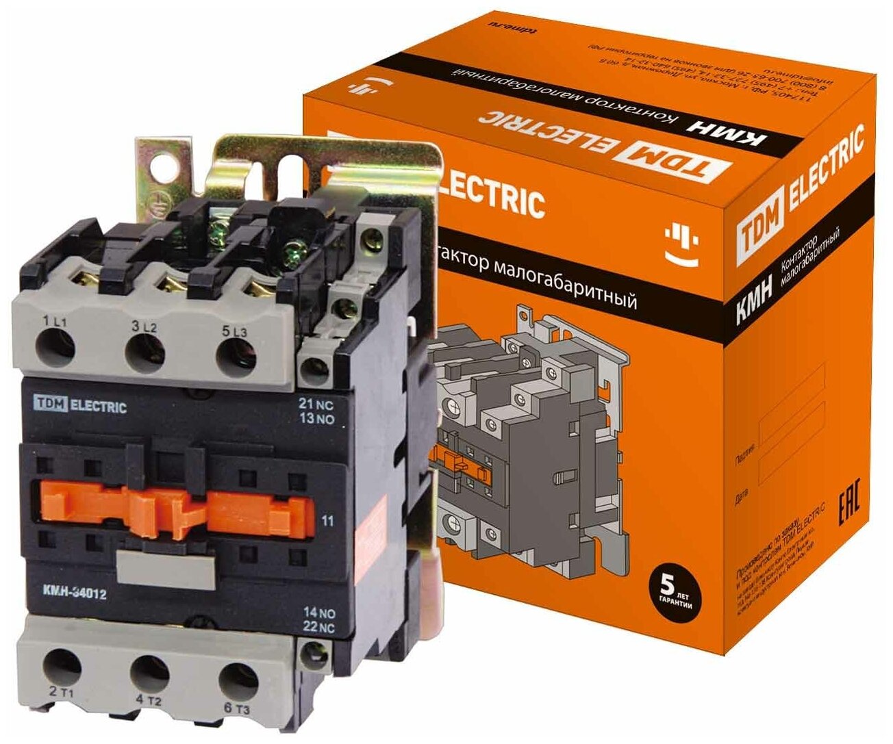 Контактор КМН-46512 65А 110В/АС3 1НО;1НЗ TDM