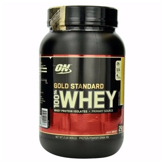 Протеин Optimum Nutrition 100% Whey protein Gold standard Banana Cream 2lb 909г