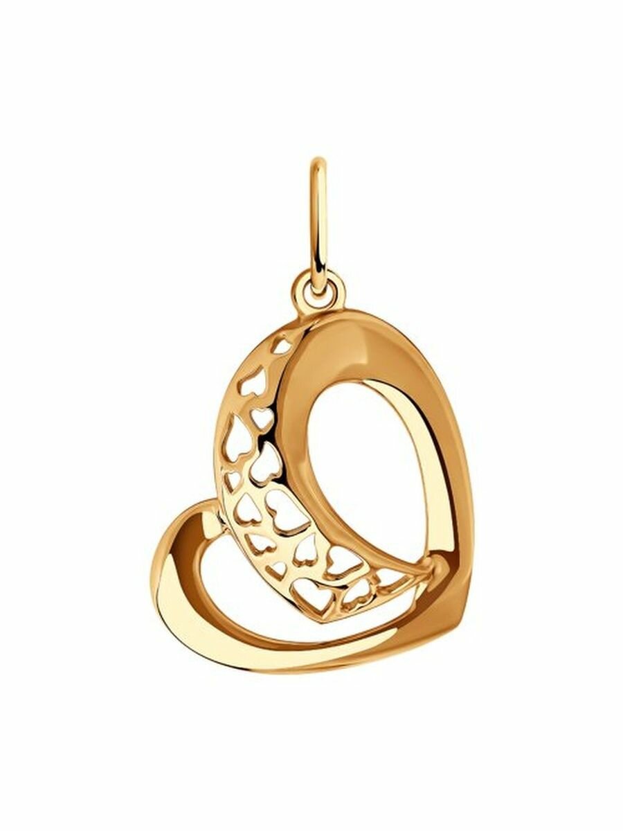 Подвеска, красное золото, 585 проба