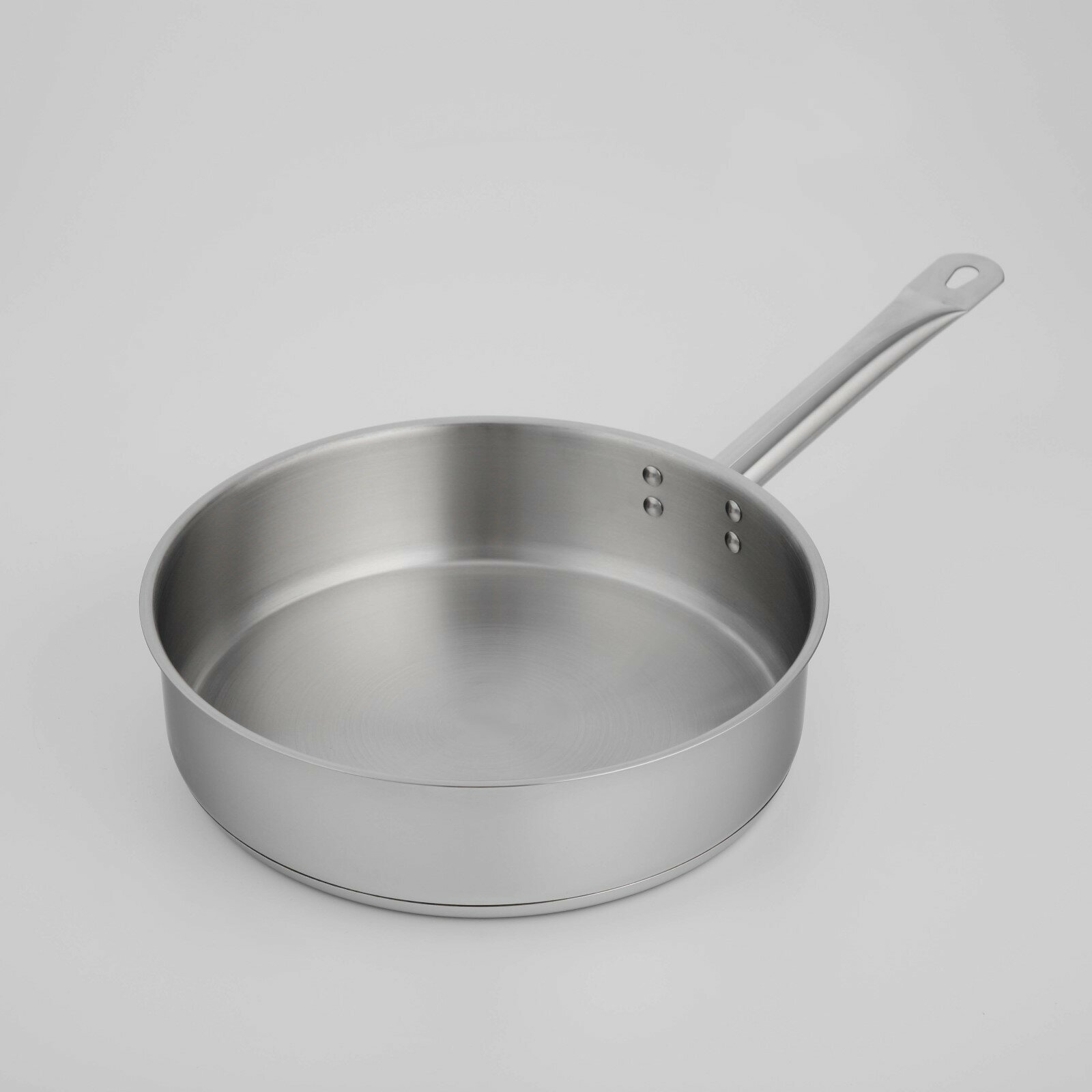 Сковорода Катунь «Общепит», d=28 см, h=7.5 см, корпус 0.6 мм, капсульное дно 3.5 мм, индукция, нержавеющая сталь, AISI - 201