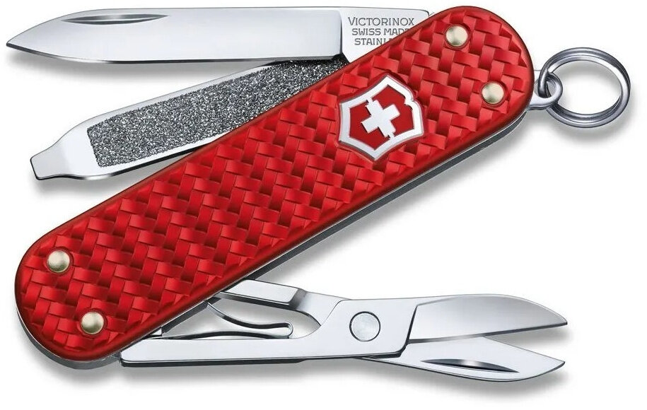 Нож перочинный VICTORINOX Classic Precious Alox 58 мм, 5 функций, красный (0.6221.401G)