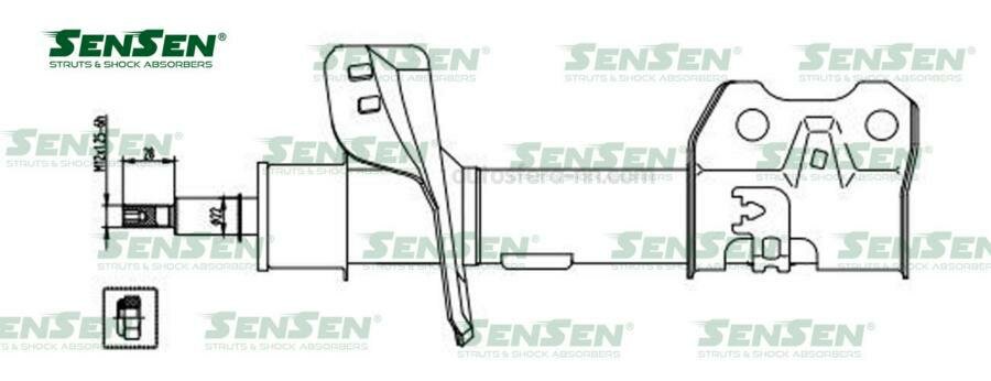 SENSEN 42141393 Аморт. перед. прав. Honda CR-V III (RE) CR-V Mk III (RE) 2.0-2.4(2.4)\Бензин Дизель \2007-2009