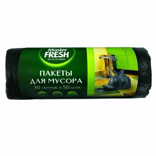 Master FRESH Пакеты для мусора, 30л, 50шт - 1 уп