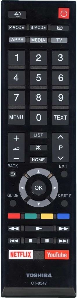 Toshiba CT-8547 LCD TV (NETFLIX / YOUTUBE), Пульт ДУ