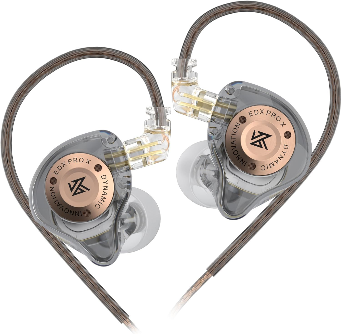 Наушники проводные KZ Acoustics EDX Pro X без микрофона (3.5 мм) (серый)