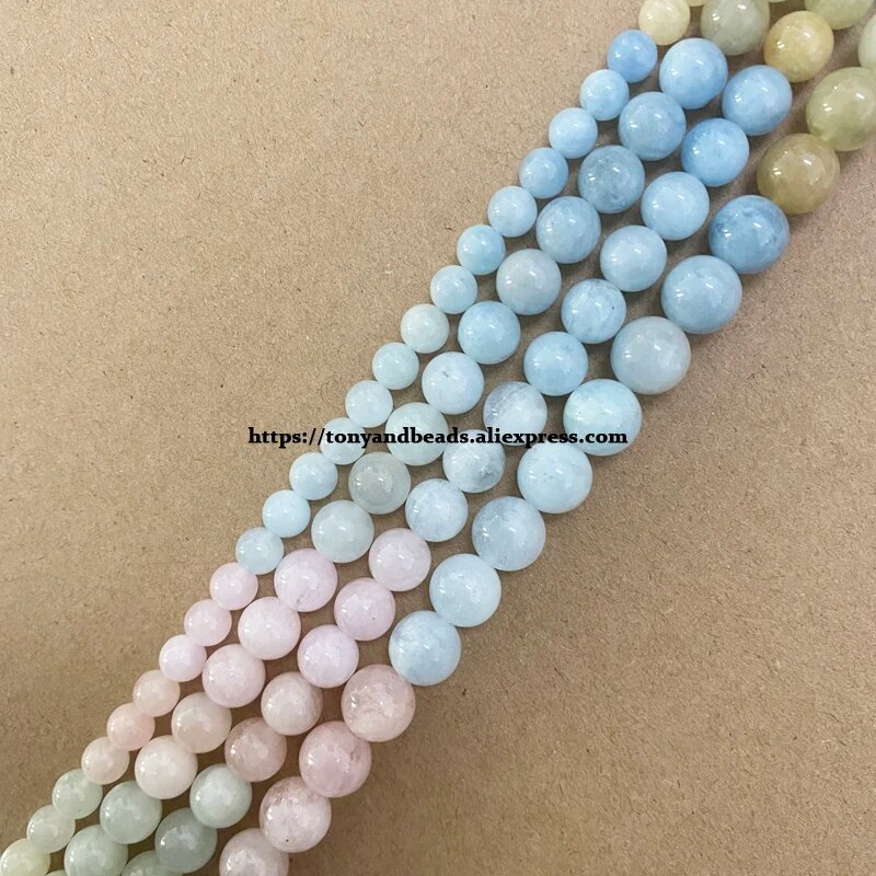 Бусины морганит радужный цвет 6 8 10 мм Tony and Beads 6mm 59 to 63pcs