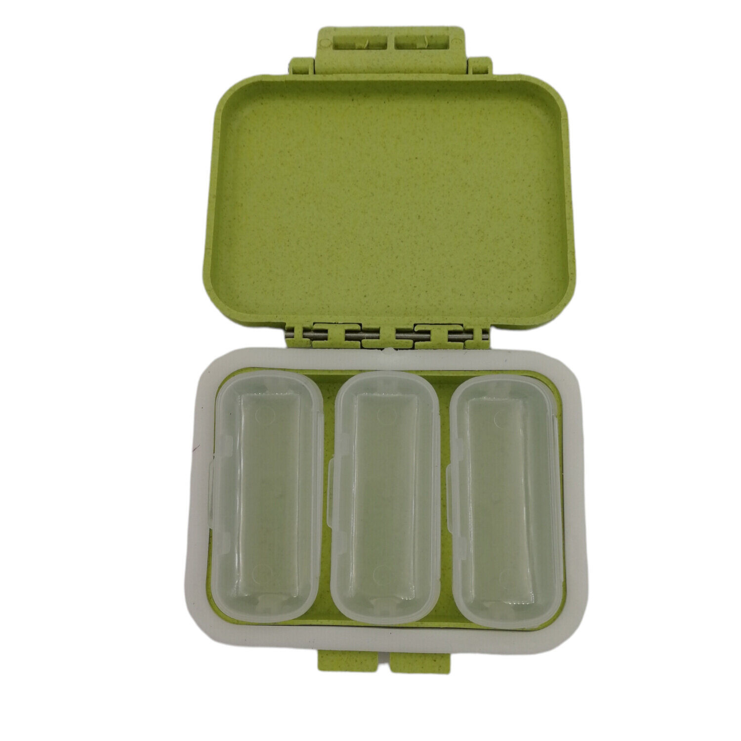 Таблетница, органайзер 3 секции, зеленый