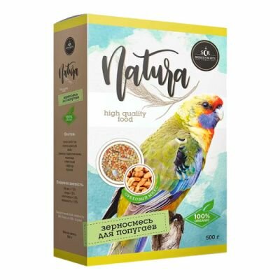 Корм (зерносмесь) Секрет Натура для попугаев ореховый микс 500гр