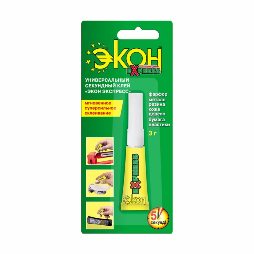 Клей Момент, водостойкий, однокомпонентный, 3 г, 1303054, Супер Экон-Экспресс