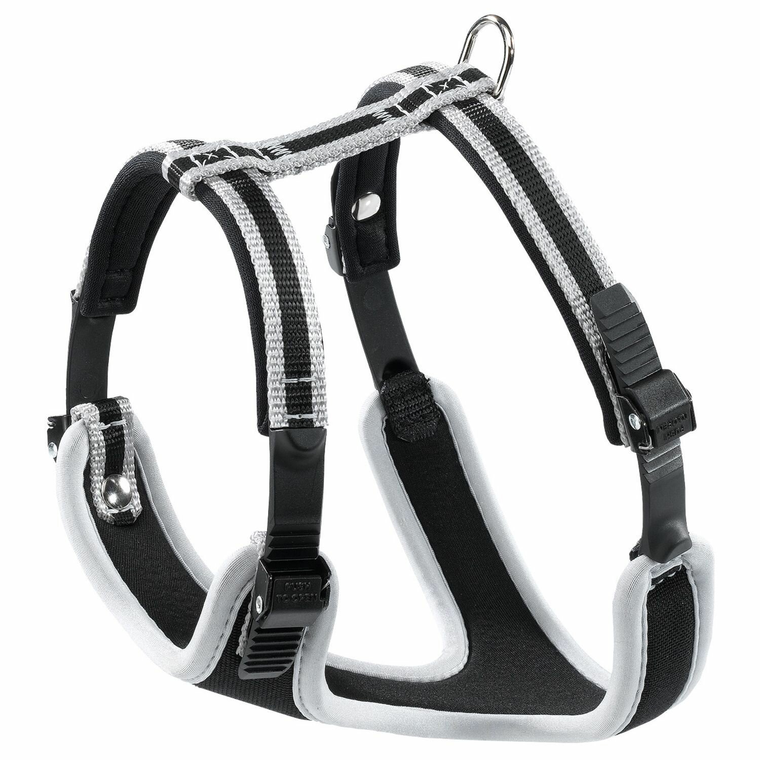 Шлейка для собак Ferplast ERGOCOMFORT XS с мягкой подкладкой и микрорегулировкой, серая