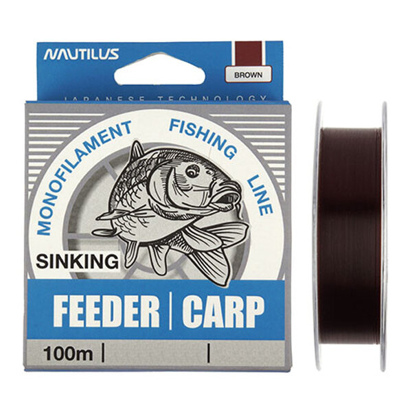 Леска Nautilus "Feeder Carp" (Коричневый), 0.22 мм, 100 м