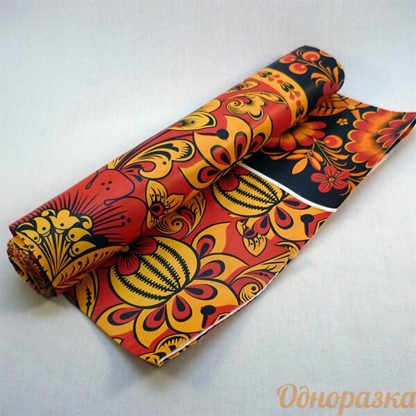 Скатерть "Хохлома" 110 х 120 см 3 шт/рулон (Цв: Разноцветный )