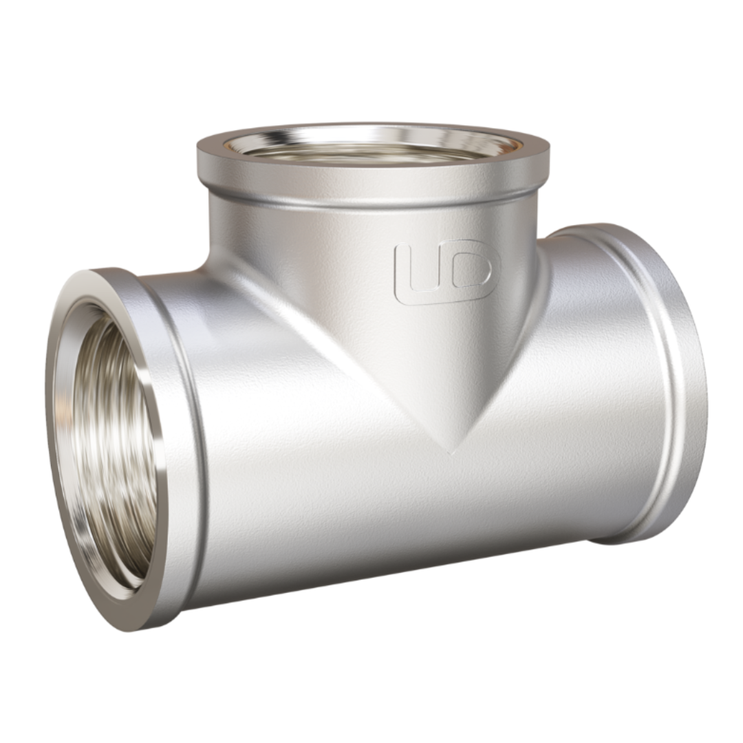 Тройник равнопроходной 1/2" (ВР) никелированный LD Pride