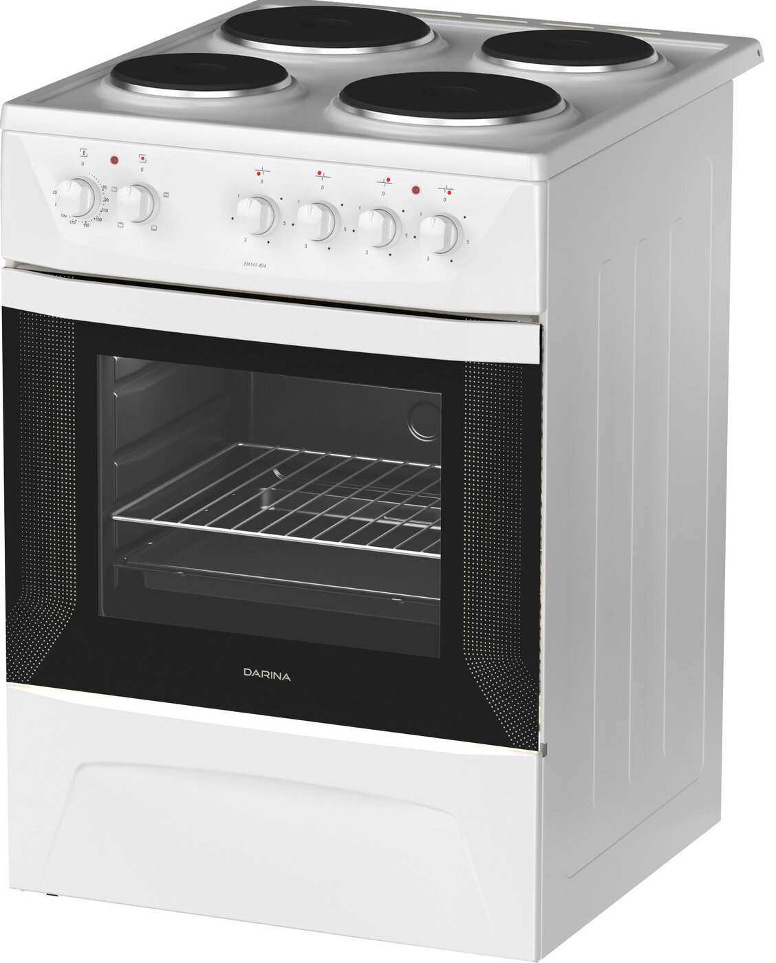 Электрическая плита Darina 1D EM 141 404, эмалированная сталь, 4 конфорки, электрическая духовка