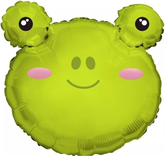Шар (25'/64 см) Фигура, Голова, Веселая Лягушка, 1 шт.