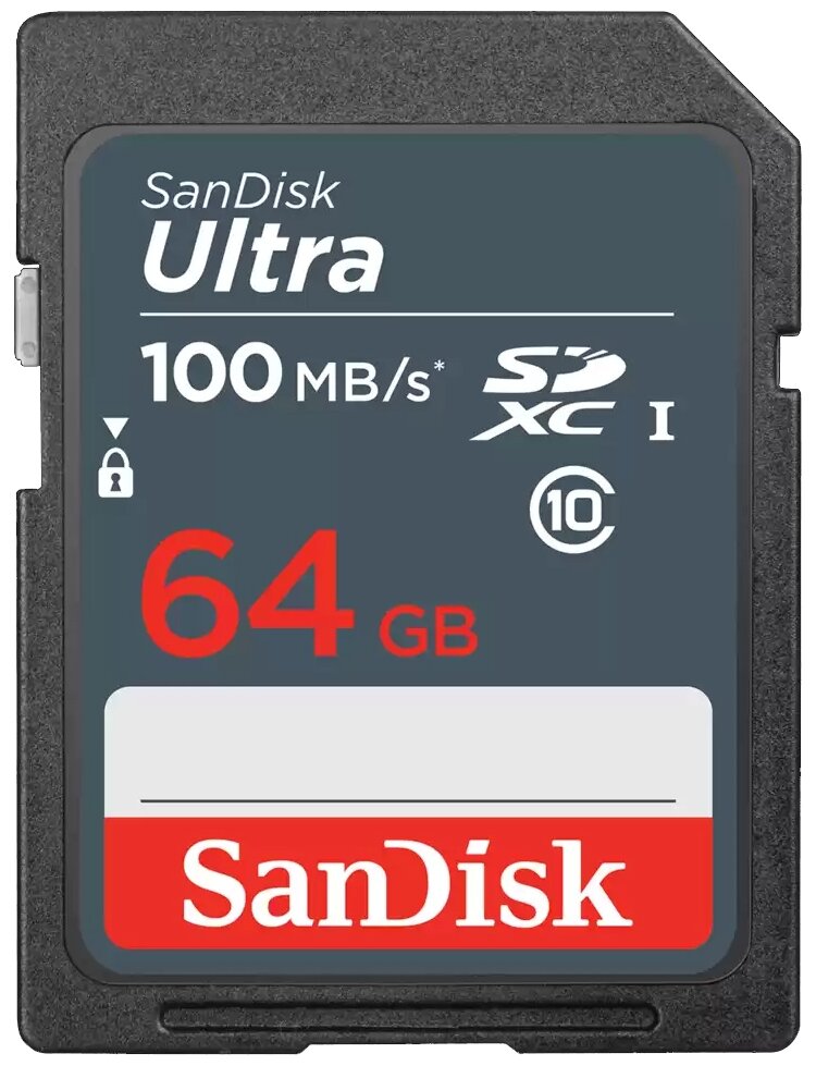 Флеш карта SD 64GB SanDisk SDXC Class 10 UHS-I U1 Ultra 100MB/s