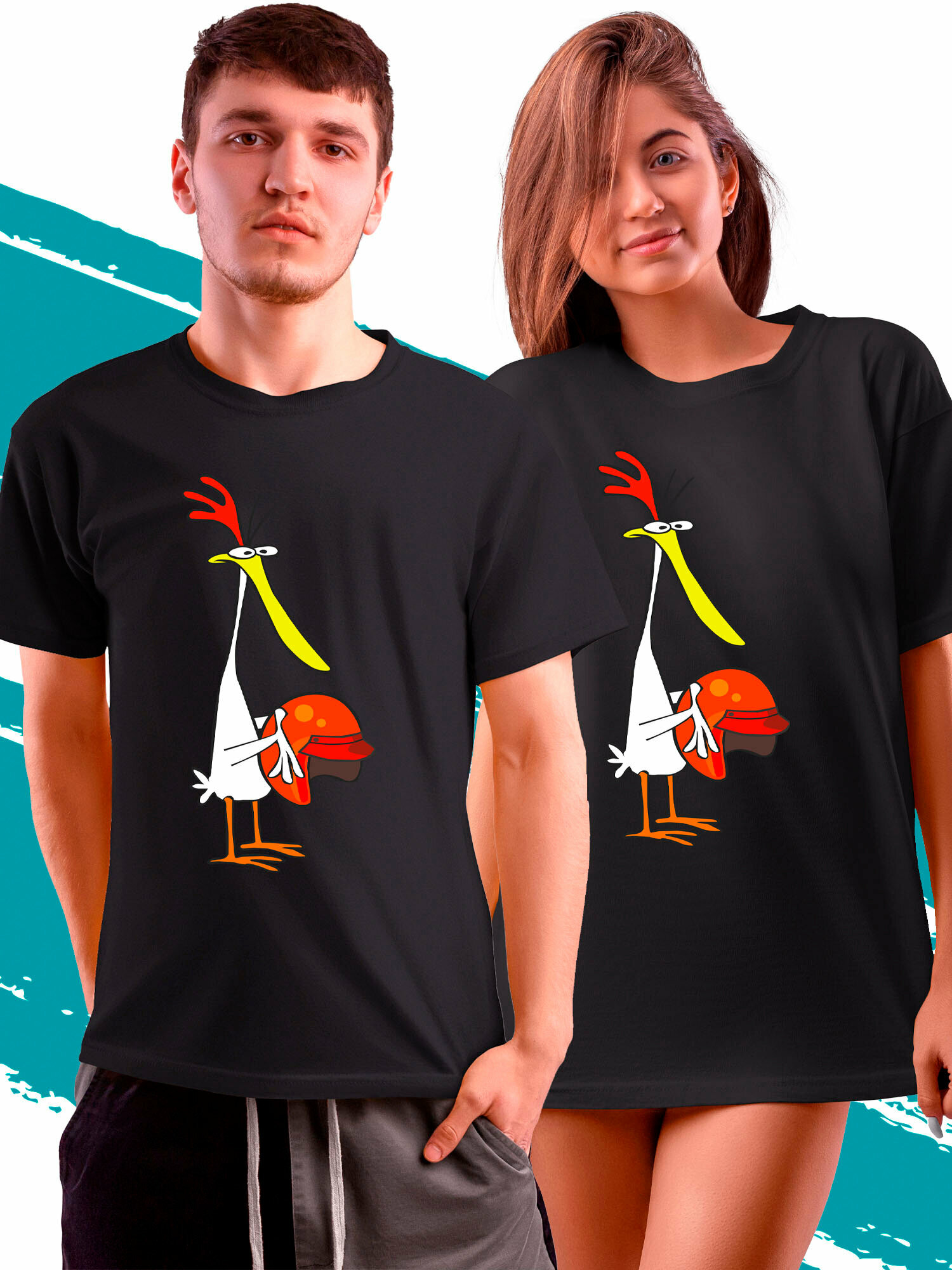 Футболка Корова и петушок Cow and Chicken