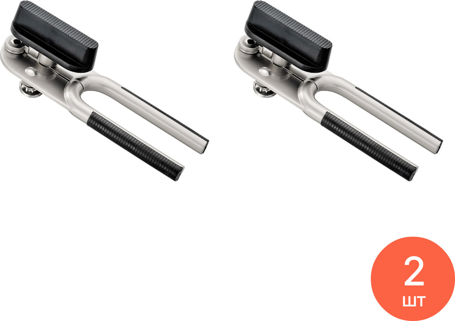 Открывалка для банок Mallony Eletto / Малони Елето цинковый сплав и пластиковая ручка серебристая / открывашка / консервный нож (комплект из 2 шт)