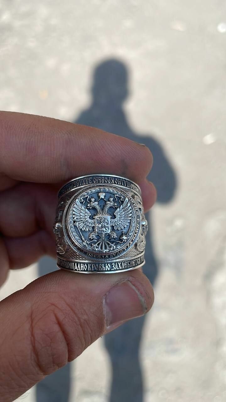 Печатка, серебро, 925 проба, чернение