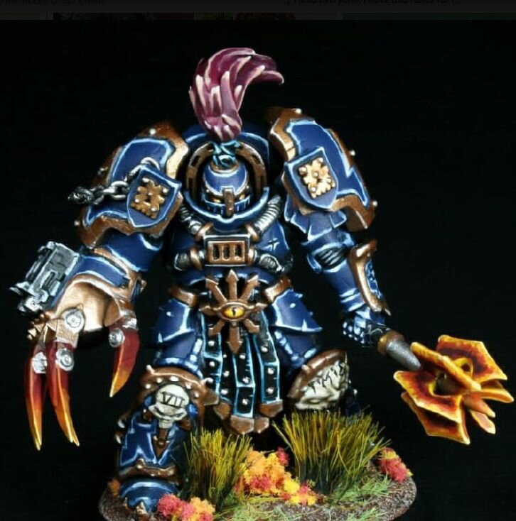 Warhammer 40000 Миниатюра Chaos terminator with huge shoulders