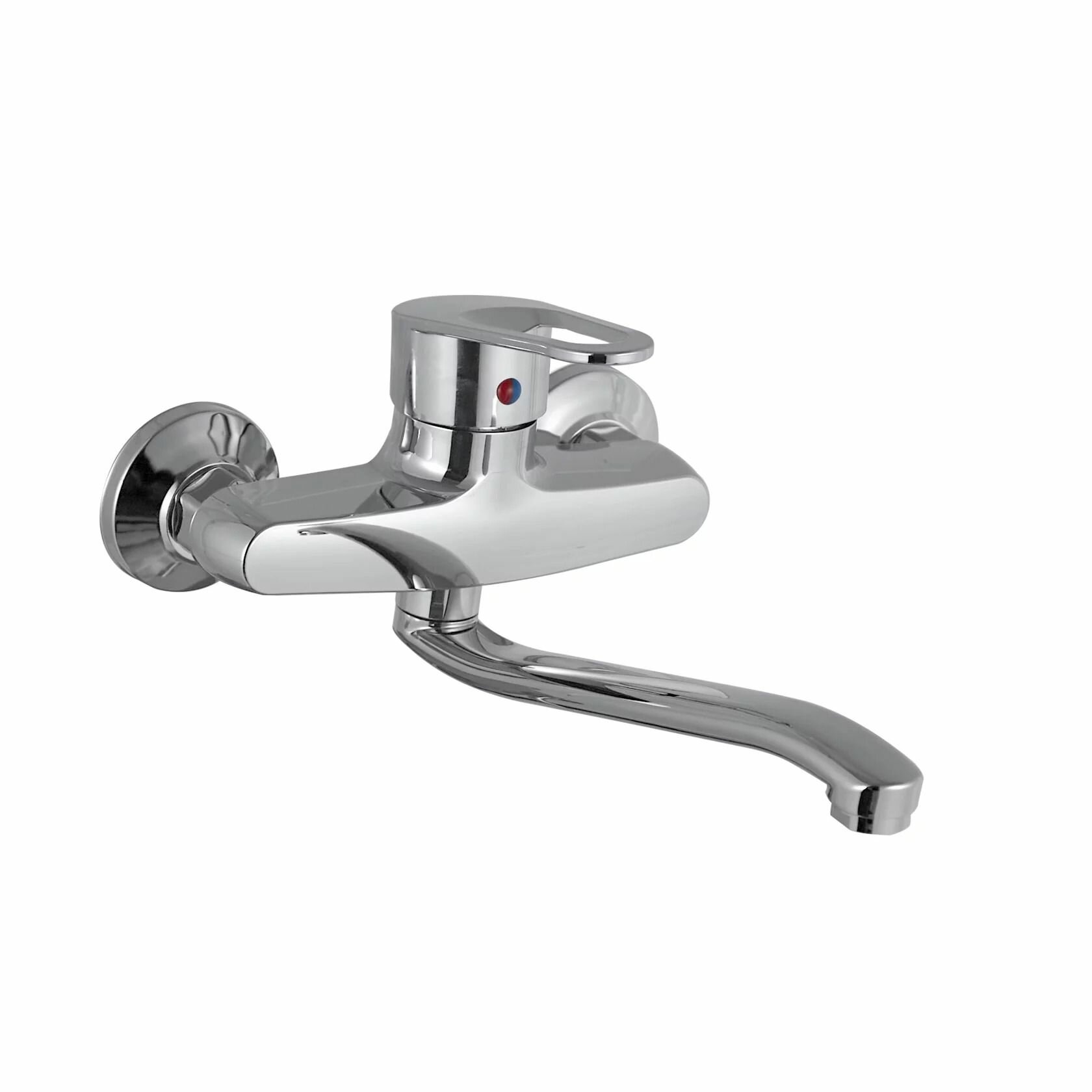 Смеситель для кухни PLStart PL4606, хромированное покрытие, поворотный излив