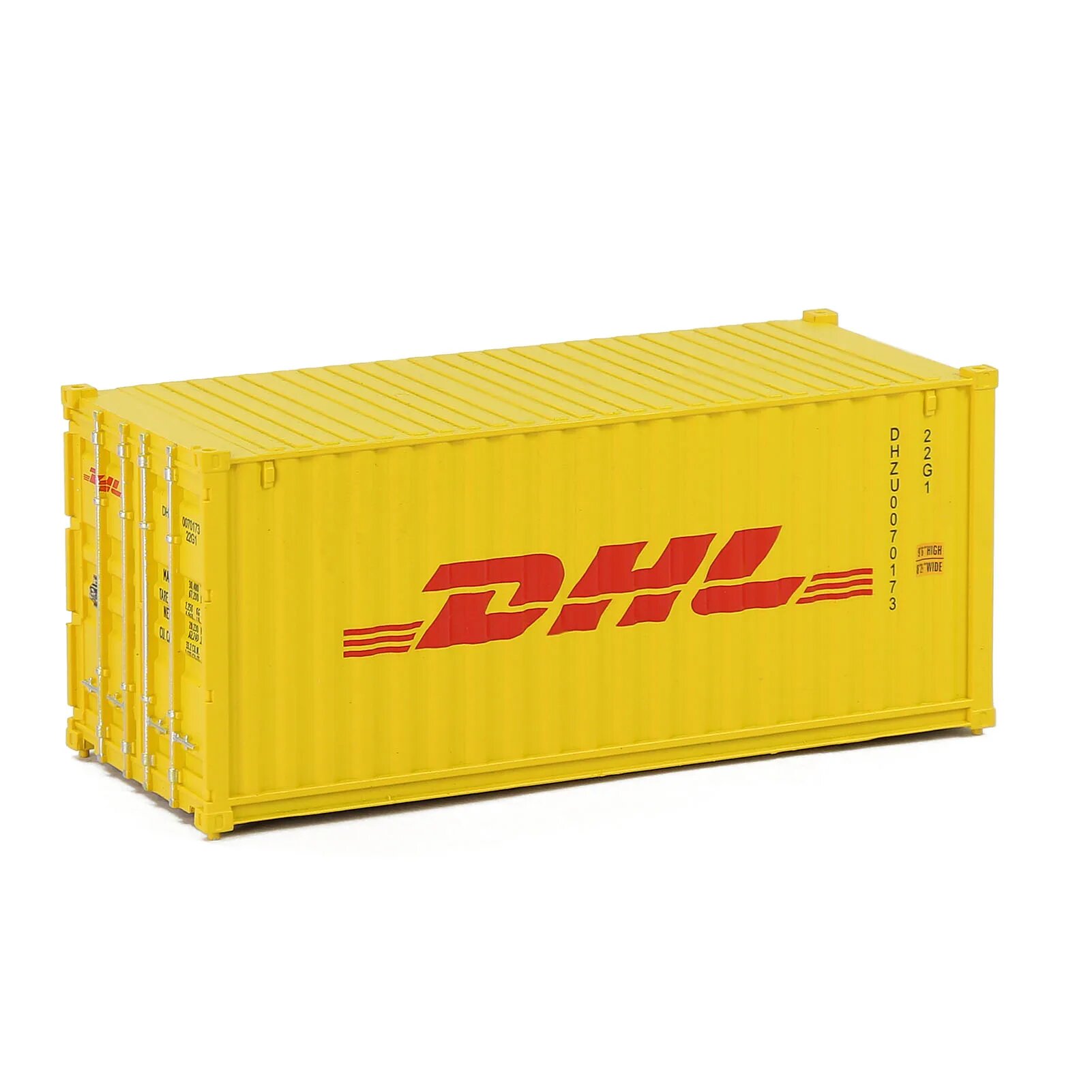 Контейнер 20-футовый желтый DHL, масштаб 1:87
