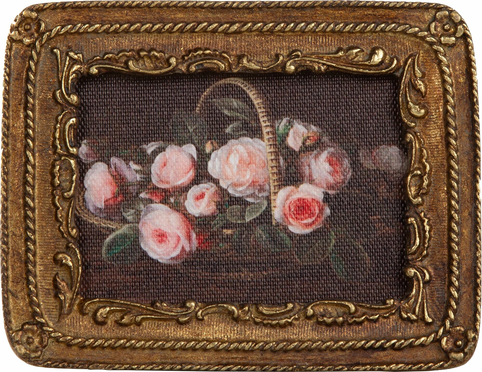 Картина настольно-настенная Цветы масло 12х2х9 см полисмола холст