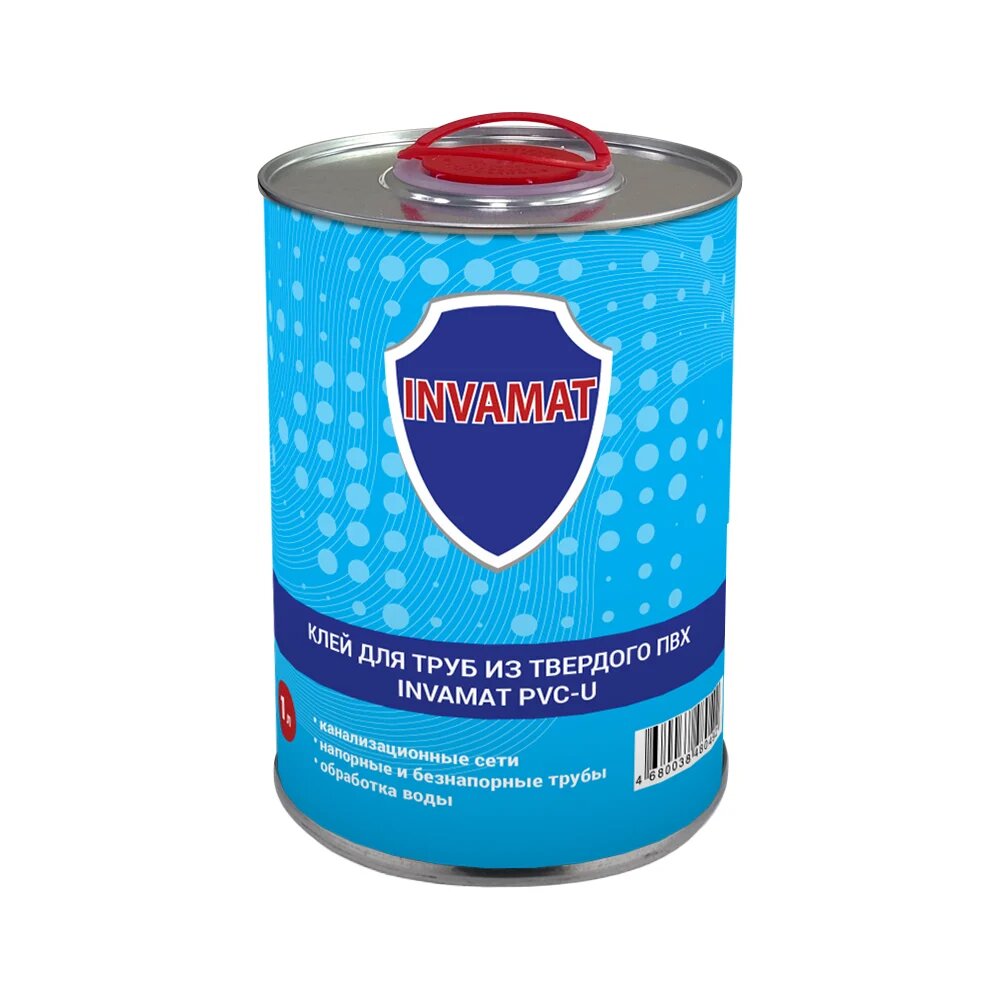 Клей для труб из твердого ПВХ INVAMAT PVC-U банка 1 л 1173