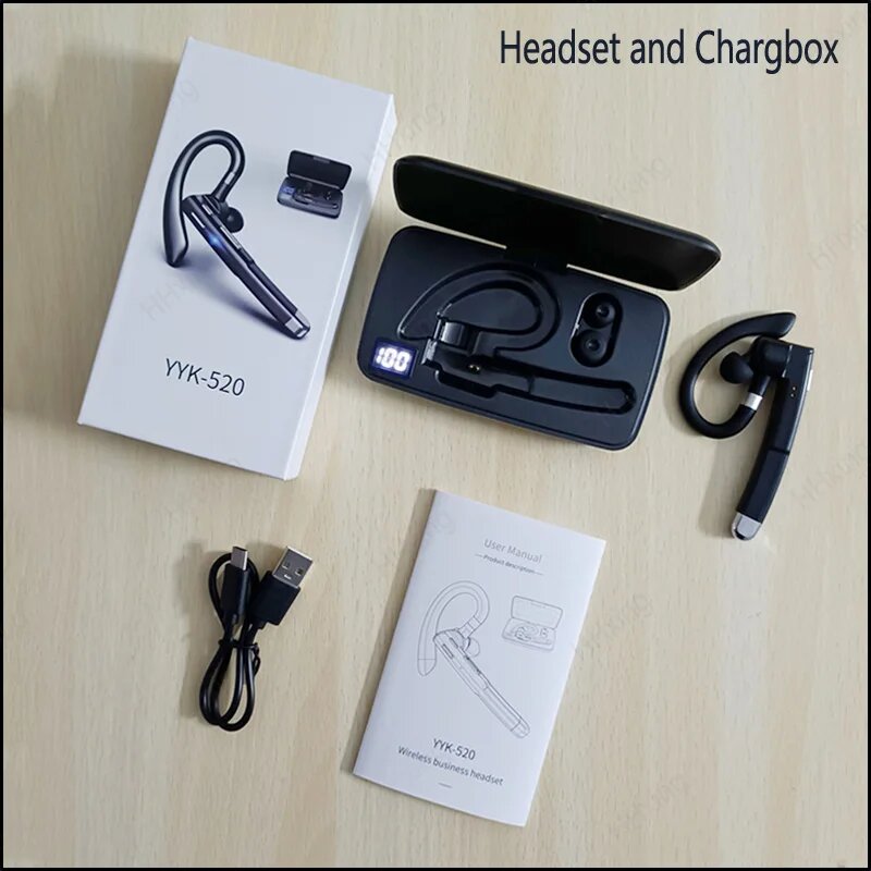 Беспроводные наушники Bluetooth с микрофоном Headset and Chargbox