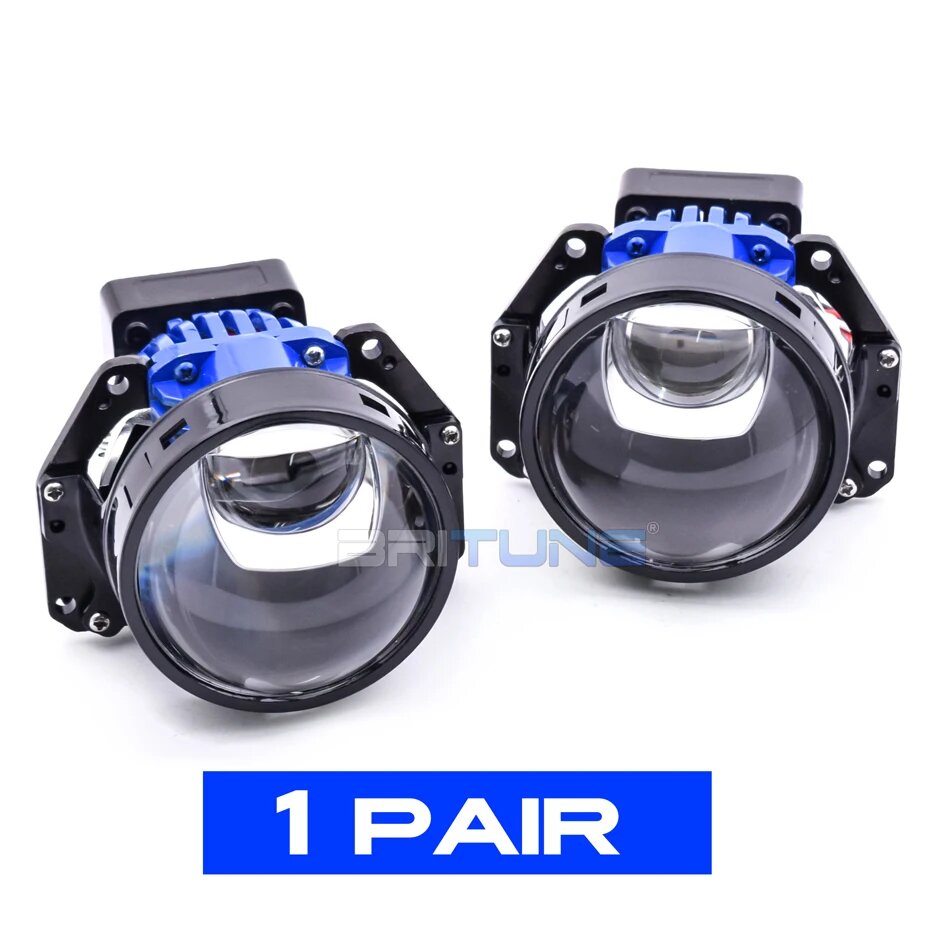 Bi LED линзы для фар, 3 дюйма, Матричная двухсветодиодная линза мощностью 130 Вт в 1 Pair(2 pcs)