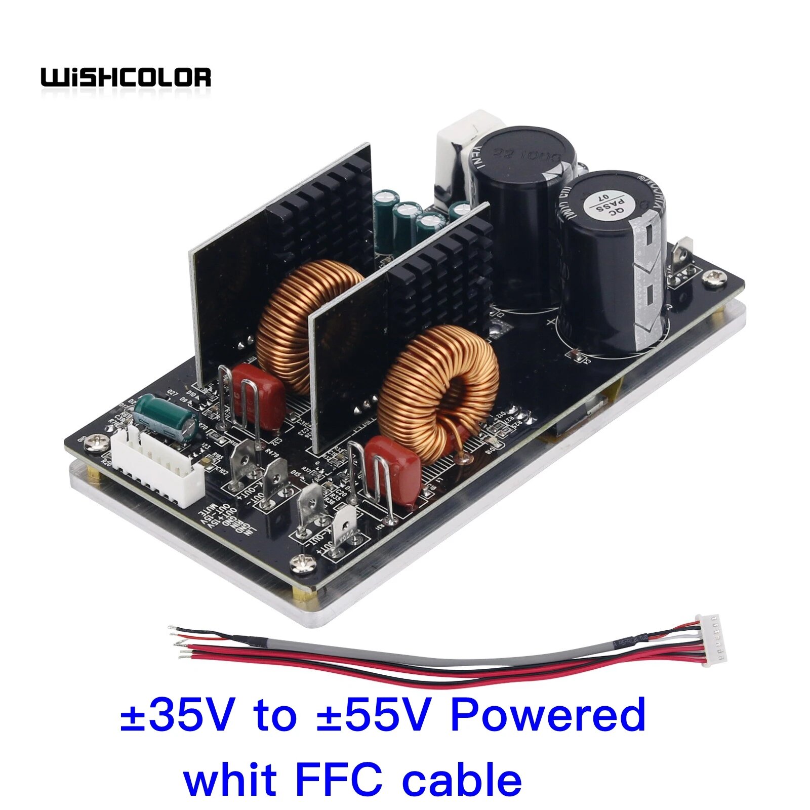 Wishcolor Усилитель мощности 2x500 Вт, 35V-55V w FFC cable