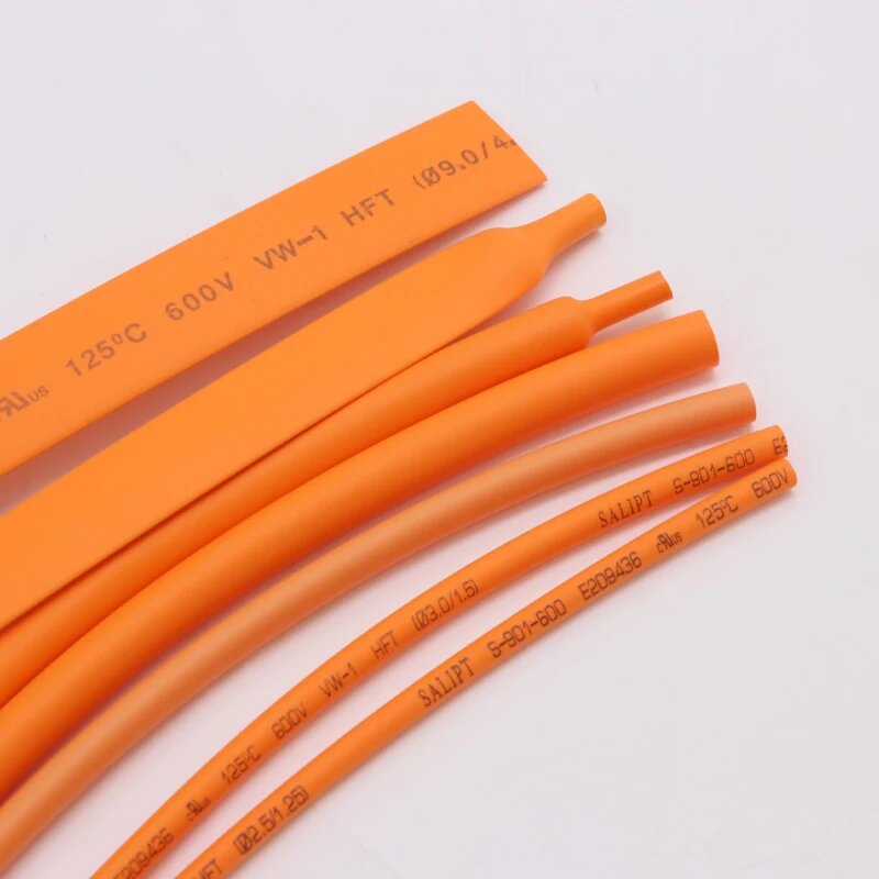 Термоусадочная трубка полиолефиновая оранжевая 1м 6mm x 1 Meter