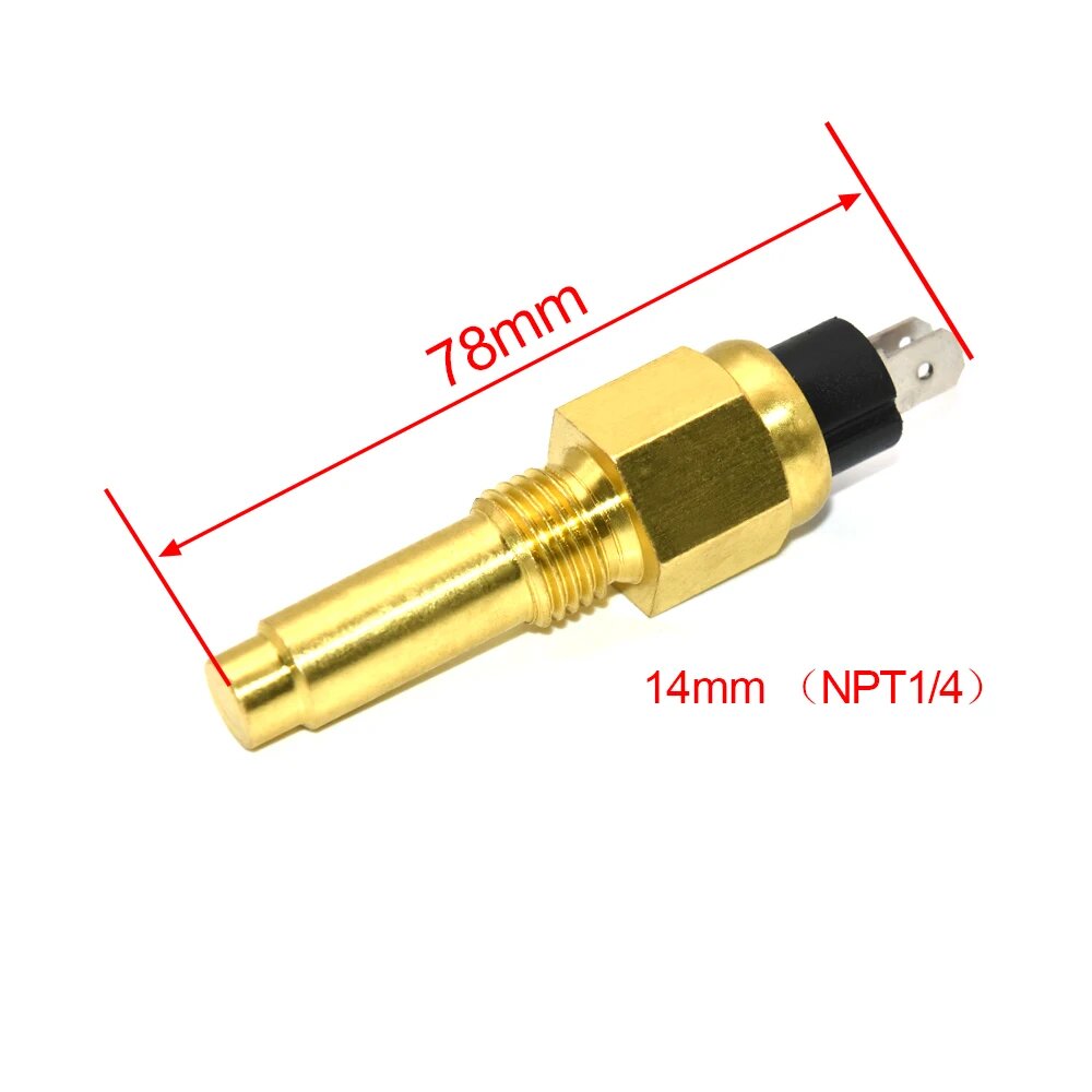 Датчик температуры воды 14 мм (NPT1/4), 78 мм, Цвет: 1PC 14MM