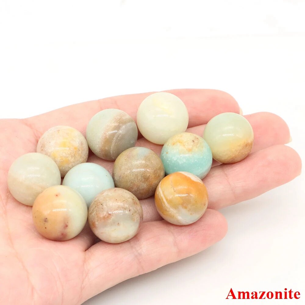 Хрустальная сфера Аметист Обсидиан 16 мм 5PCS, Amazonite