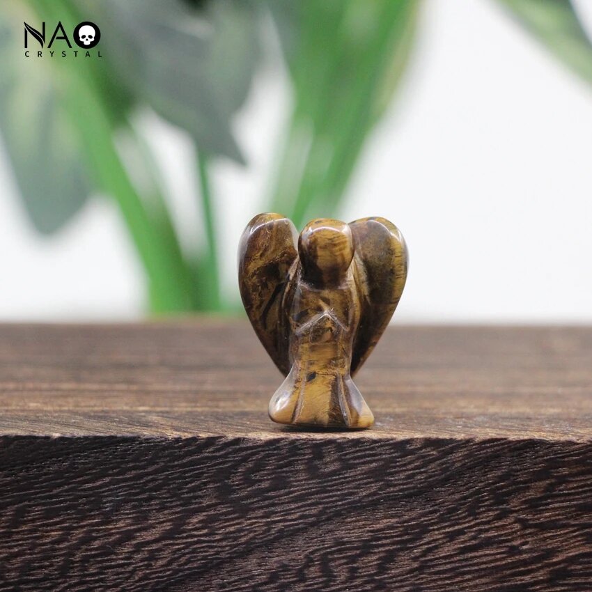 Мини-статуэтка ангела из камня Tiger eye