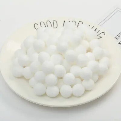 Мягкие помпоны 8/10/15/20/25/30 мм Белый, 16, 25mm 10g 18pcs