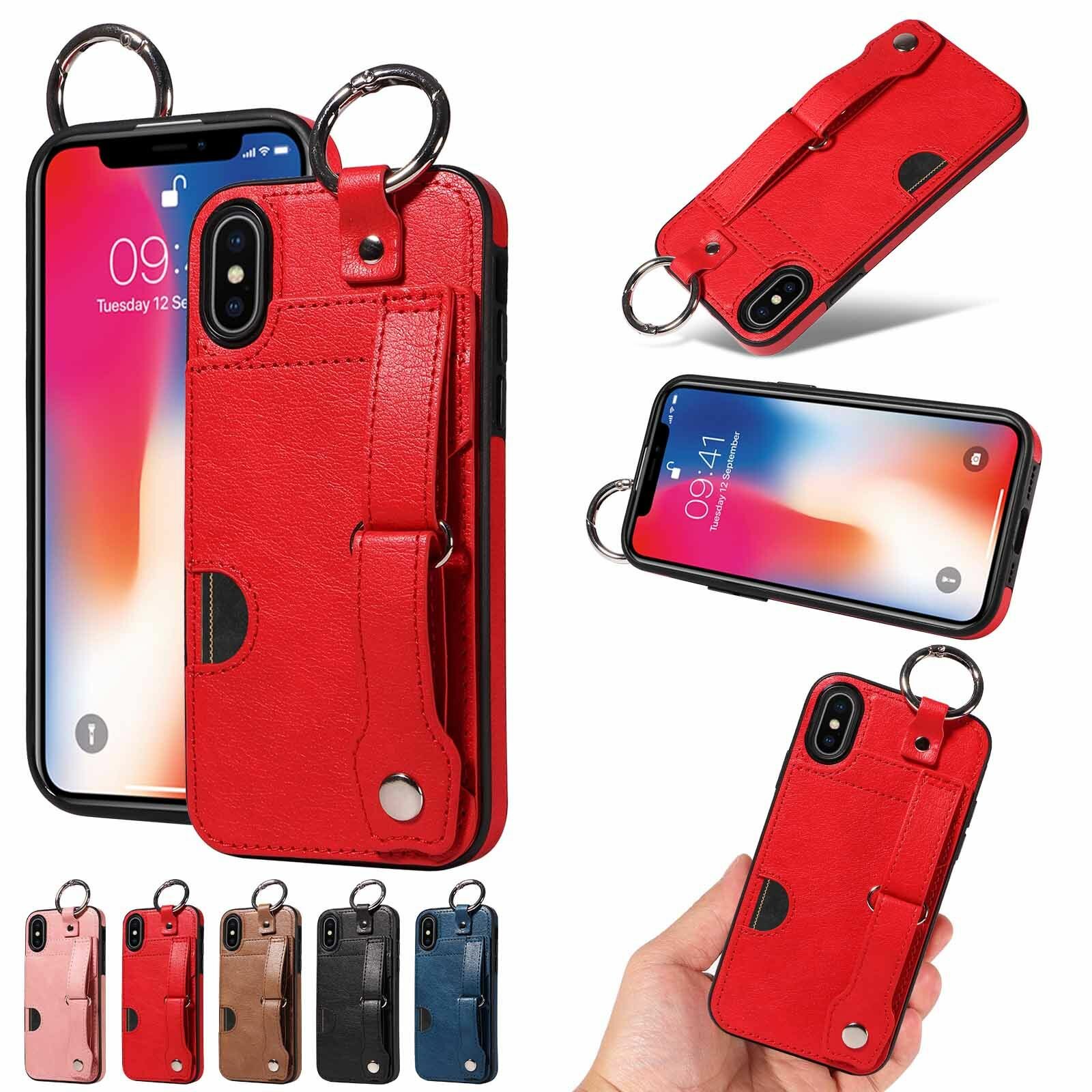 Подходит для Apple iPhone X / iPhone XS (Айфон Х / Айфон ХС) Чехол для смартфона, Роскошная кожа противоударный, кронштейны