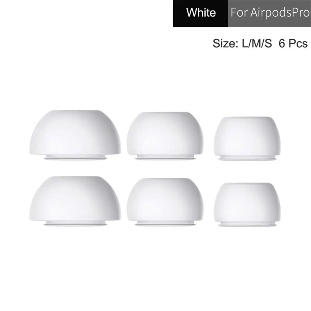 Силиконовые амбушюры для AirPods Pro 3 Pairs, white
