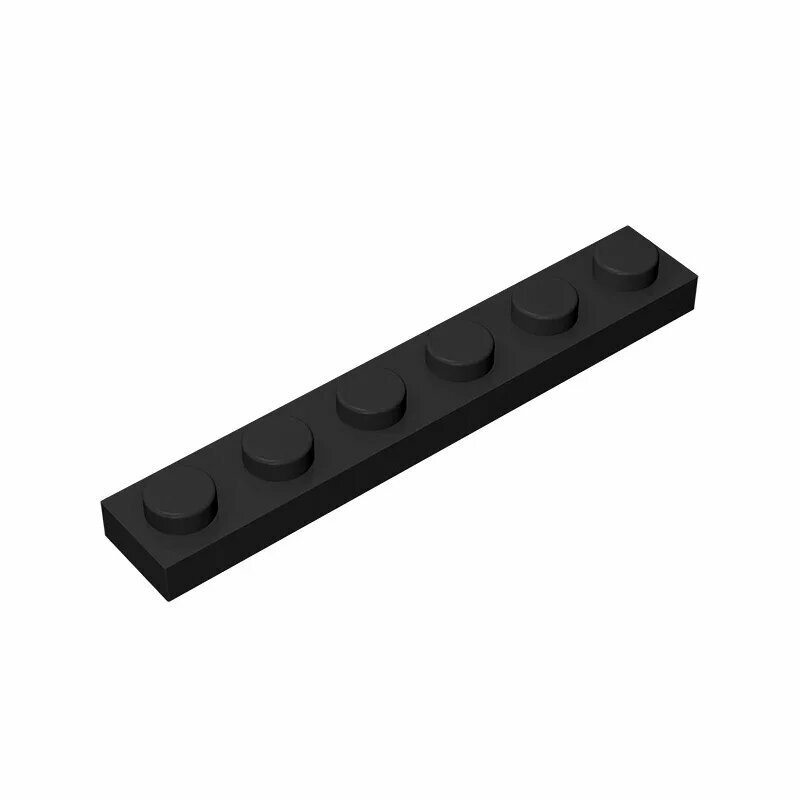 Пластина Lego 1x6, Черный (080)